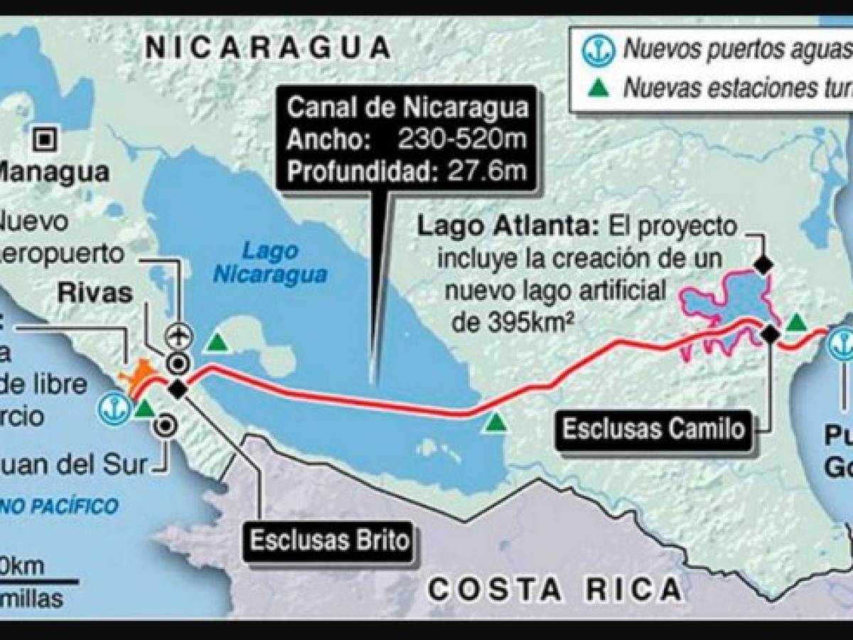 Ruta del Canal Interoceánico de Nicaragua Avanza - El Diario Nica